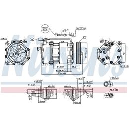 NISSENS Kompressor, Klimaanlage 890761 f&uuml;r VW VAG AUDI FORD MERCEDES-BENZ (FAW)