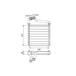 Valeo W&auml;rmetauscher, Innenraumheizung 811633 f&uuml;r VW
