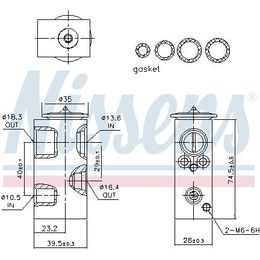 NISSENS Expansionsventil, Klimaanlage 999540 f&uuml;r NISSAN