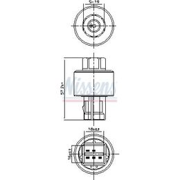 NISSENS Druckschalter, Klimaanlage 301127 f&uuml;r IVECO