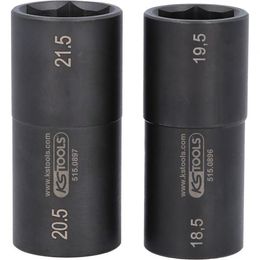 KS Tools Kraft-Stecknuss-Satz 1/2 Spezial-Alu-Felgen-Kraft-Stecknuss-Satz f&uuml;r Ford, 18,5 / 19,5 20,5 21,5, 2-tlg 5150895