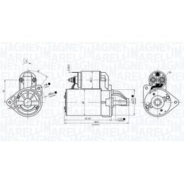 MAGNETI MARELLI Starter 063721718010 f&uuml;r CHEVROLET DAEWOO MITSUBISHI Suzuki