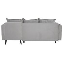 Ecksofa Home Affaire "Asra L-Form, B: 240 cm", grau (grau, anthrazit), B:240cm H:95cm T:170cm, 100% Polyester, Sofas, Ecksofa, Bettfunktion, Bettkasten, Taschen & 3 Zierkissen, Federkern