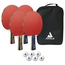 Tischtennisschl&auml;ger Joola "TT-Set Family Advanced", bunt (schwarz, rot, blau, orange), Tischtennisschl&auml;gerB:175mm L:280mm T:75mm, B:175mm L:280mm T:75mm