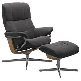 Relaxsessel stressless "Mayfair", grau (rock paloma), B:83cm H:102cm T:74cm, Leder PALOMA: PALOMA ist ein durchgef&auml;rbtes Semianilin-M&ouml;belleder mit nat&uuml;rlicher Narbung., Sessel, Relaxsessel, mit Cross Base, Gr&ouml;&szlig;e S, M & L, Holzakzent Eiche