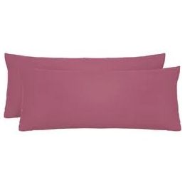 Kissenbezug Biberna "Michi Feinjersey mit Rei&szlig;verschluss", lila (brombeer), B:40cm L:80cm, Feinjersey, Obermaterial: 100% Baumwolle, Kissenbez&uuml;ge, Kissenbezug, verschiedene Gr&ouml;&szlig;en, Feinjersey Kissenh&uuml;lle aus 100% Baumwolle