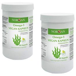 Norsan Omega-3 vegan Kapseln Doppelpackung 160x1,03 g