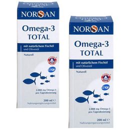 Norsan Omega-3 Total Naturell fl&uuml;ssig Doppelpackung 2x200 ml