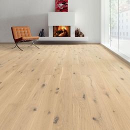 HARO Parkett Landhausdiele Eiche Universal lichtwei&szlig; 4V strukturiert 2. Wahl, 1 Pack g&uuml;nstig