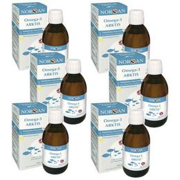 6x Norsan Omega-3 Arktis mit Vitamin D3 fl&uuml;ssig 200 ml