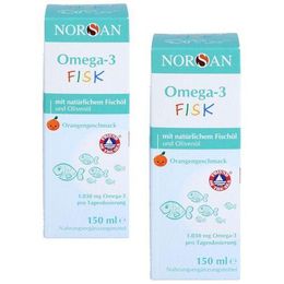Norsan Omega-3 Fisk f.Kinder fl&uuml;ssig Doppelpackung 2x150 ml