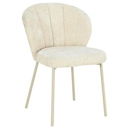 Livetastic Stuhl, Beige, Holz, Metall, Textil, Pappel, Sperrholz, Rundrohr, 55x79x59 cm, Esszimmer, St&uuml;hle, Esszimmerst&uuml;hle, Vierfu&szlig;st&uuml;hle