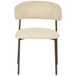 Livetastic Stuhl, Wei&szlig;, Holz, Metall, Textil, Pappel, Sperrholz, Rundrohr, 55x78x58 cm, Esszimmer, St&uuml;hle, Esszimmerst&uuml;hle