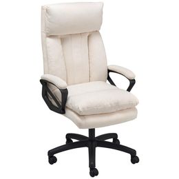 Livetastic Chefsessel, Beige, Holz, Metall, Kunststoff, Textil, Pappel, Sperrholz, Drehkreuz, 66x114-122x71 cm, Sitzfl&auml;che 360&deg; drehbar, Arbeitszimmer, B&uuml;rost&uuml;hle, Drehst&uuml;hle
