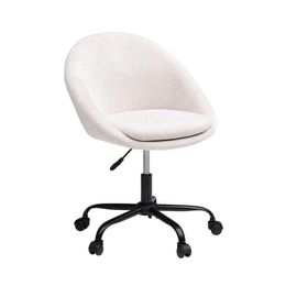Livetastic Drehstuhl, Wei&szlig;, Beige, Metall, Textil, Drehkreuz, 62x79x87 cm, Sitzfl&auml;che 360&deg; drehbar, Arbeitszimmer, B&uuml;rost&uuml;hle, Drehst&uuml;hle