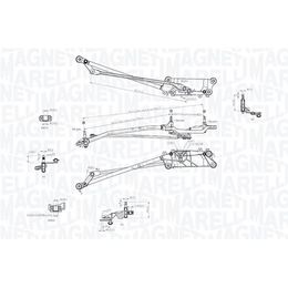 MAGNETI MARELLI Wischergest&auml;nge 085570758010 vorne f&uuml;r PORSCHE VW