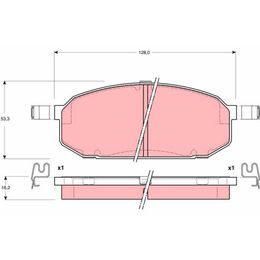 TRW Bremsbelagsatz, Scheibenbremse gdb3153 f&uuml;r MAZDA