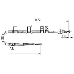 Bosch Seilzug, Feststellbremse 1987482713 f&uuml;r HYUNDAI