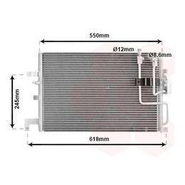 Van Wezel Kondensator, Klimaanlage 47005048 f&uuml;r SAAB