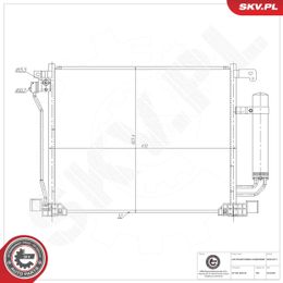 ESEN SKV Kondensator, Klimaanlage 86skv071 f&uuml;r NISSAN