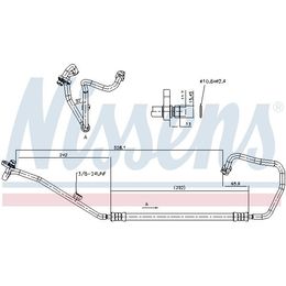 NISSENS Hochdruckleitung, Klimaanlage 846840 f&uuml;r Opel NISSAN RENAULT
