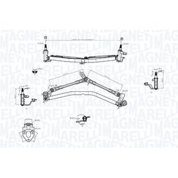 MAGNETI MARELLI Wischergest&auml;nge 085570757010 vorne f&uuml;r VW