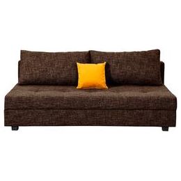 Schlafsofa Collection AB "Daria, B: 194 cm, Liegel. 147x194 cm", braun (dunkelbraun), B:194cm H:41cm T:90cm, 100%Polyester, Sofas, Schlafsofa, Bettfunktion, Bettkasten & 1 Zierkissen, Federkern