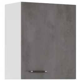 H&auml;ngeschrank IMPULS K&Uuml;CHEN "Prag", in drei Breiten, H&ouml;he: 72,3 cm", grau (beton, optik schiefer dunkelgrau), B:60cm H:72,3cm T:34,2cm, Dekorfolie, Holzwerkstoff, Schr&auml;nke, H&auml;ngeschrank, vormontiert, mit Dreht&uuml;r und zwei verstellbaren Fachb&ouml;den