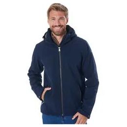 Softshelljacke Killtec "Herren Softshelljacke", Herren, Gr. XL, blau (navy), Oberseite: 100% Polyester;R&uuml;ckseite: 100% Polyester, Jacken Softshelljacke, Wasserabweisende Softshelljacke mit Fleece, abnehmbarer Kapuze