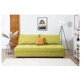 Schlafsofa Collection AB "Daria, B: 194 cm, Liegel. 147x194 cm", gr&uuml;n, B:194cm H:41cm T:90cm, 100%Polyester, Sofas, Schlafsofa, Bettfunktion, Bettkasten & 1 Zierkissen, Federkern