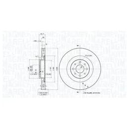 MAGNETI MARELLI Bremsscheibe 360406071800 innenbel&uuml;ftet-Bel&uuml;ftung mit tropfenf&ouml;rmigen Fl&uuml;geln 305mm 28mm f&uuml;r LANCIA