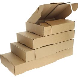 4-in-1 Klappbox, braun, VE 10 Stk, Innen-LxBxH 578 x 238 x 67 mm kaiserkraft