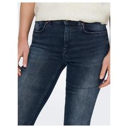 Skinny-fit-Jeans Only "ONLBLUSH MID SKINNY DNM REA409 NOOS", Damen, Gr. XL (42), L&auml;nge 32, blau (blau schwarz denim), Denim/Jeans, Obermaterial: 92% Baumwolle, 6% Elastomultiester, 2% Elasthan, skinny fit, Jeans