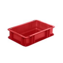 Euro-Format-Stapelbeh&auml;lter, W&auml;nde und Boden geschlossen, LxBxH 300 x 200 x 75 mm, rot, VE 5 Stk kaiserkraft