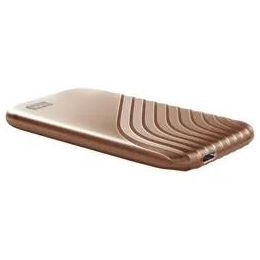 Western Digital SSD-Festplatte "Mobile Festplatte "My Passport SSD" 1 TB", goldfarben, 1000 GB, Schreibgeschwindigkeitmaximal 1000 MB/s Lesegeschwindigkeitmaximal 1050 MB/s, Festplatten