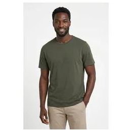 T-Shirt Camel Active, Herren, Gr. XL, gr&uuml;n (leaf gr&uuml;n), Jersey, Obermaterial: 100% Baumwolle, bestickt, unifarben, regular fit normal, Rundhals, Shirts T-Shirt, mit Rundhalsausschnitt