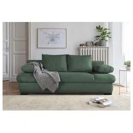 Schlafsofa Collection AB "Chicago, B: 200 cm, Liegefl. 146x200 cm", gr&uuml;n, B:200cm T:95cm, 100%Polyester, Sofas, Schlafsofa, Bettfunktion, Bettkasten & 2 Armlehnenkissen, Federkern