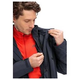 Regenjacke Maier Sports "Metor 3in1 M", Herren, Gr. 54, blau (dunkelblau), 100% Polyester, Jacken Regenjacke, warme Herren Jacke mit Kapuze, Winterjacke wasserdicht atmungsaktiv
