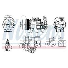 NISSENS Kompressor, Klimaanlage 891251 f&uuml;r RENAULT