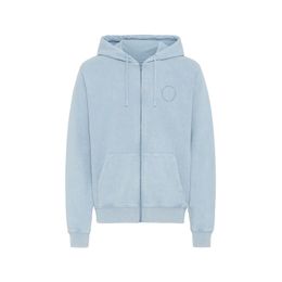 Kapuzensweatjacke Blend "Hoodie BHFactor", Herren, Gr. S, blau (faded denim), Obermaterial: 100% Baumwolle CO., Sweatjacken