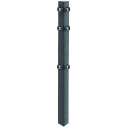 Eckpfosten Arvotec "EXCLUSIVE 120", grau (anthrazit), B:6cm H:120cm, Metall, Zaunpfosten, 6x6 cm f&uuml;r Mattenh&ouml;he 120 cm, zum Einbetonieren