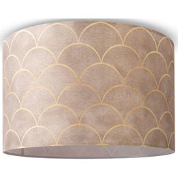 Paco Home Deckenleuchte "Hugo Pillar", wei&szlig;, &Oslash; 45,5cm H: 29,5cm, Leuchten, Stoffdeckenleuchte Rund Wohnzimmer Schirmlampe Decke Vintage Modern, Deckenleuchte