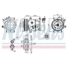 NISSENS Kompressor, Klimaanlage 89053 f&uuml;r PEUGEOT CITRO&Euml;N