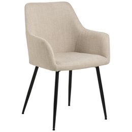 P & B Armlehnstuhl, Beige, Textil, rund, 59x85x59 cm, Esszimmer, St&uuml;hle, Esszimmerst&uuml;hle, Armlehnenst&uuml;hle