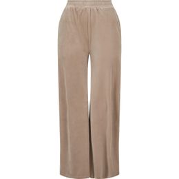 Stoffhose Urban Classics "Urban Classics Damen", Damen, Gr. 5XL, US-Gr&ouml;&szlig;en, softtaupe, 93% Polyester, 7% Elasthan, unifarben, loose fit, Hosen Stoffhose