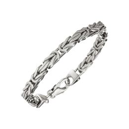 K&ouml;nigsarmband Jobo "Armband Herren 6 mm" Gr. 21, silber 925, Armb&auml;nder, Herren, 21cm, Silber 925 (Sterlingsilber), K&ouml;nigsarmband, 925 Silber rhodiniert