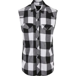 Jerseyweste Brandit "Brandit Herren Checkshirt Sleeveless", Herren, Gr. 6XL, wei&szlig;, schwarz, 100% Baumwolle, Westen