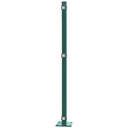 Zaunpfosten Arvotec "EASY 120", gr&uuml;n, H:129cm, Edelstahl, Kunststoff, Zaunpfosten, 6x4x129 cm f&uuml;r Mattenh&ouml;he 120 cm, zum Aufschrauben
