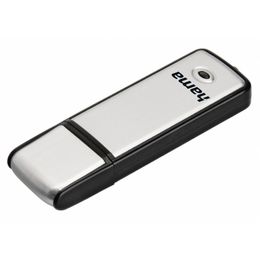 Hama USB-Stick "Fancy, USB 2.0", silber (schwarz, silberfarben), 128 GB, USB-Sticks
