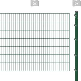 Einstabmattenzaun Arvotec "ESSENTIAL 140 zum Aufschrauben", gr&uuml;n (dunkelgr&uuml;n), H:140cm, Kunststoff, Stahl, Zaunelemente, Zaunh&ouml;he 140 cm, Zaunl&auml;nge 2 - 60 m